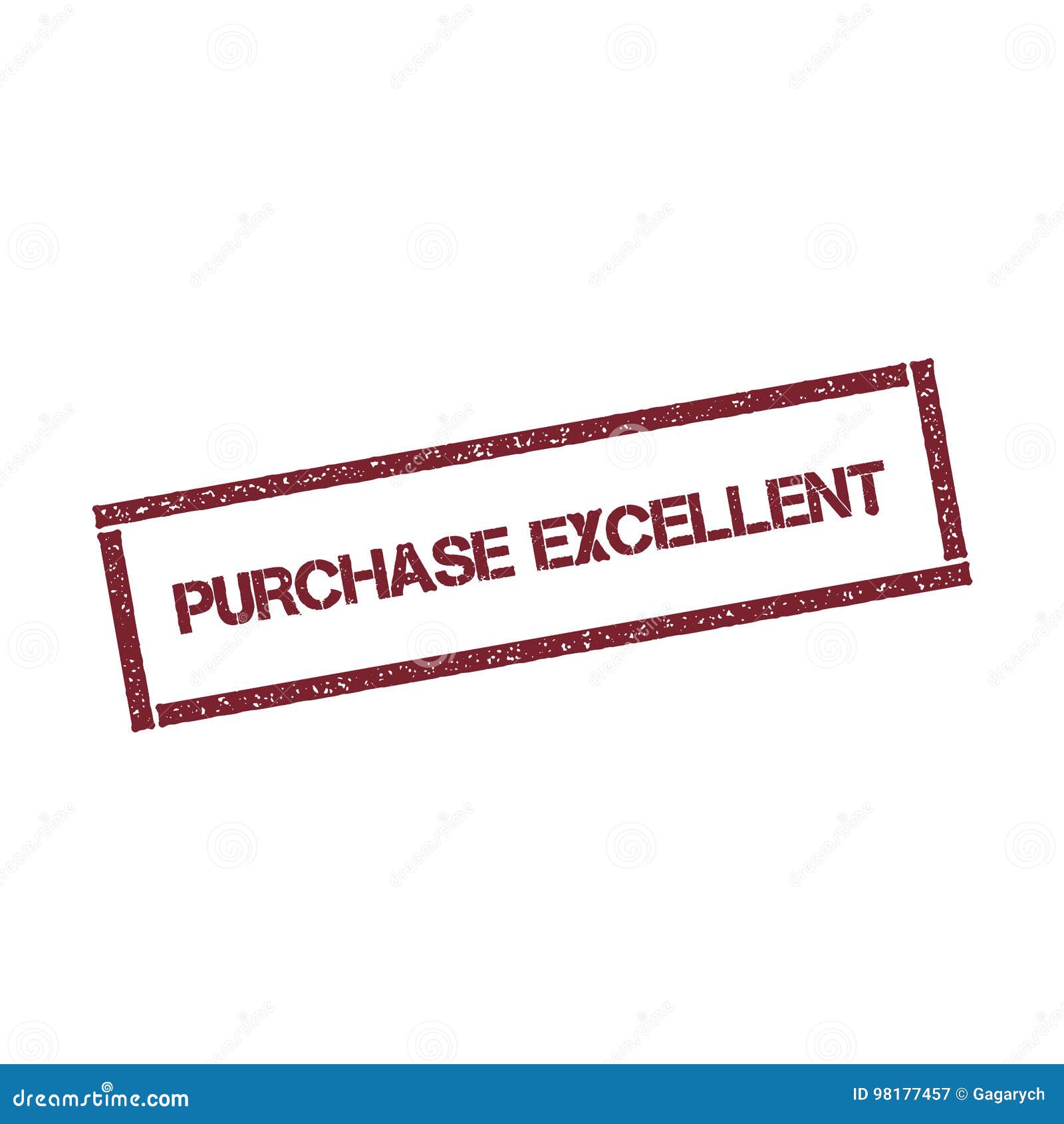 Purchase Excellent Rectangular Stamp. Stock Vector - Illustration of ...