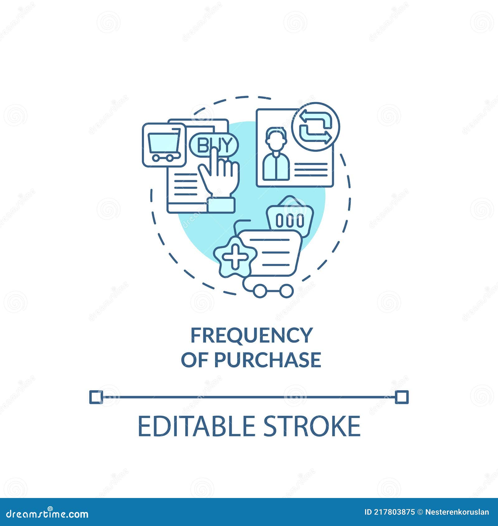 Purchase Frequency Concept Icon Stock Vector - Illustration of purchase ...