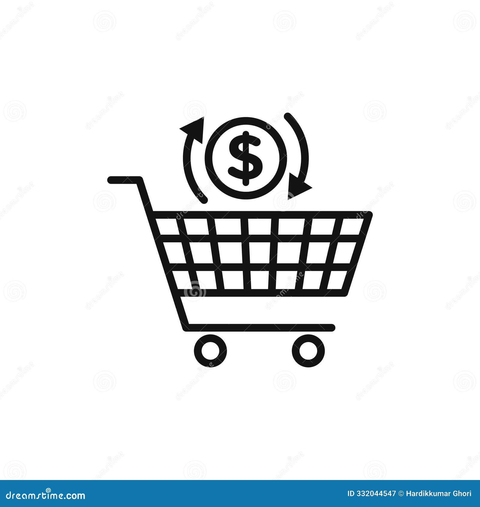 Purchase History Icon Symbol on White Background Stock Vector ...