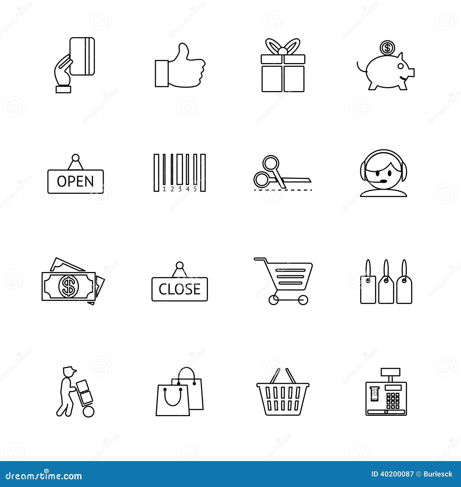 Purchase icons stock vector. Illustration of isolated - 40200087