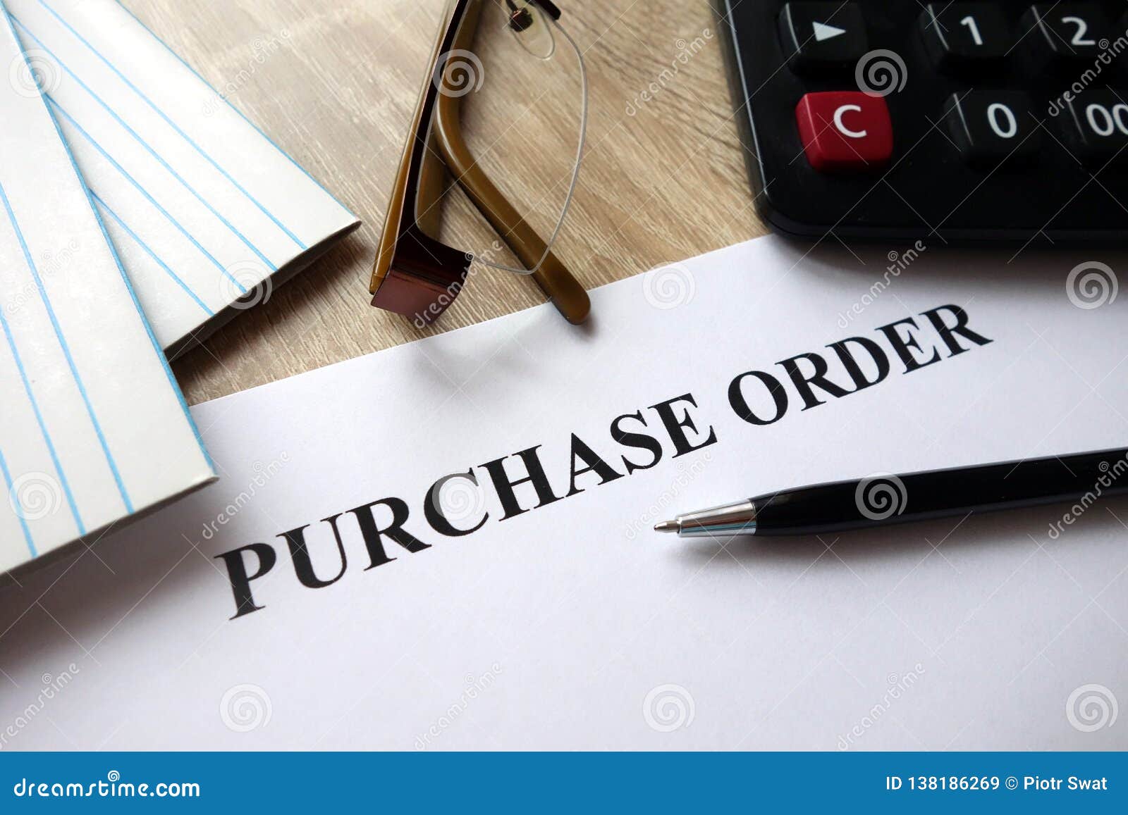 Purchase order document stock image. Image of account - 138186269