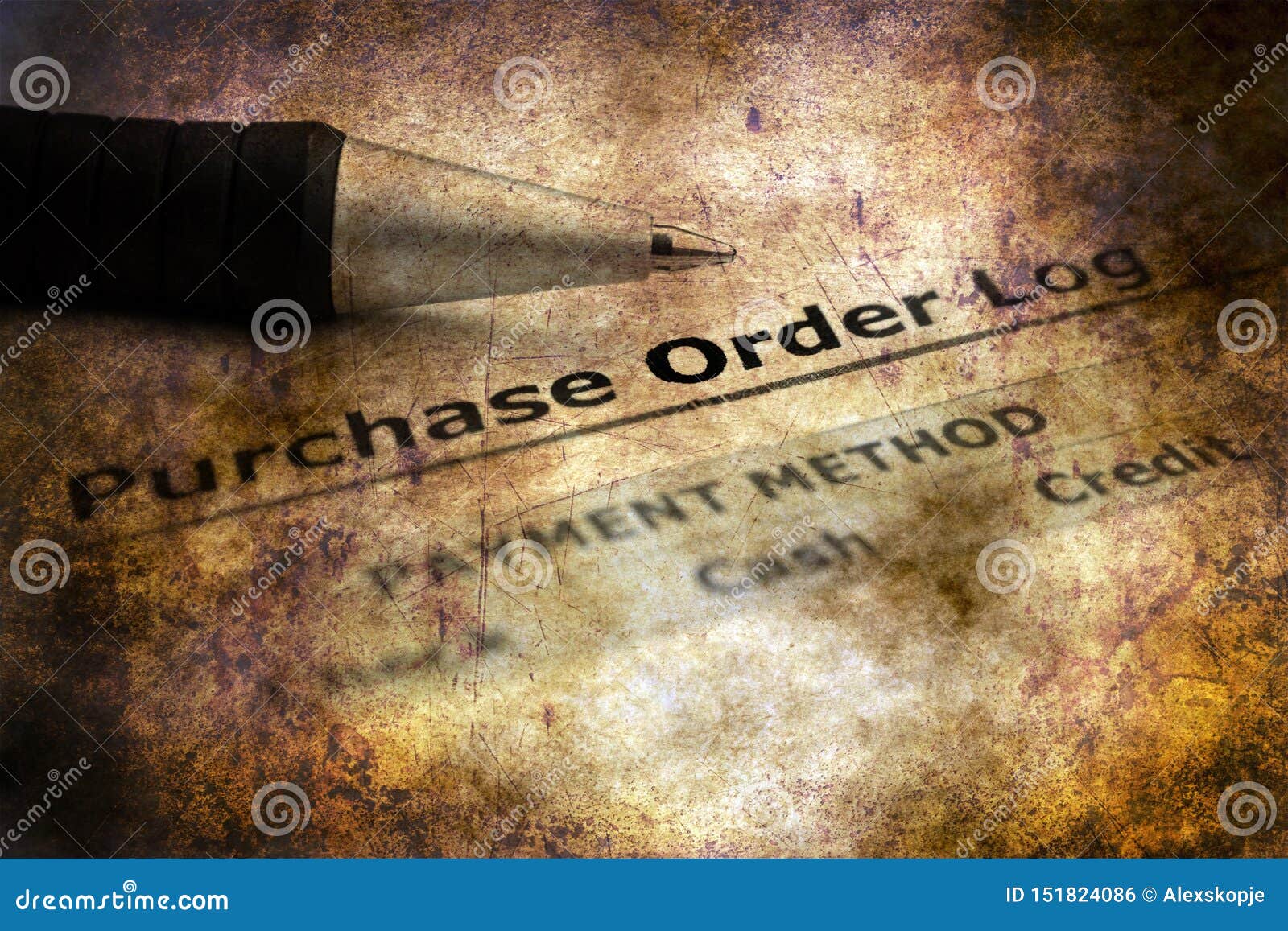 Purchase Order Log Grunge Concept Stock Photo - Image of paper ...