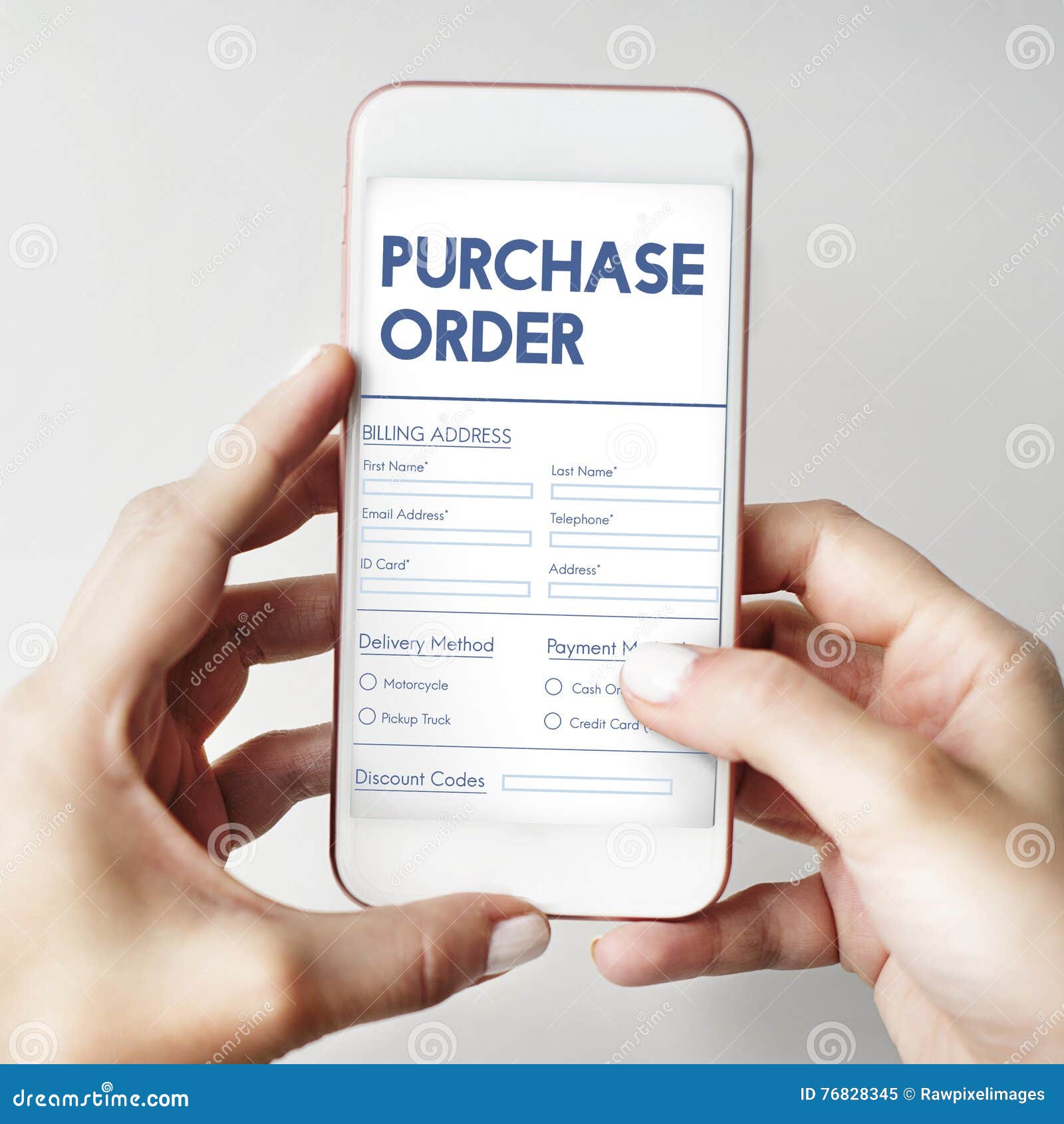 Purchase Order Online Form Deal Concept Stock Image - Image of list ...