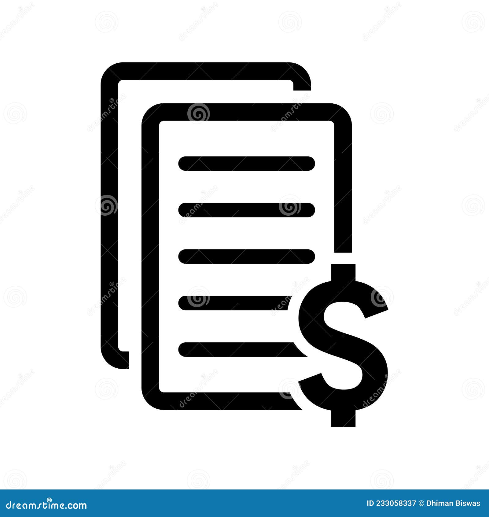 Purchase Order, Prices Icon. Black Vector Graphics Stock Vector ...