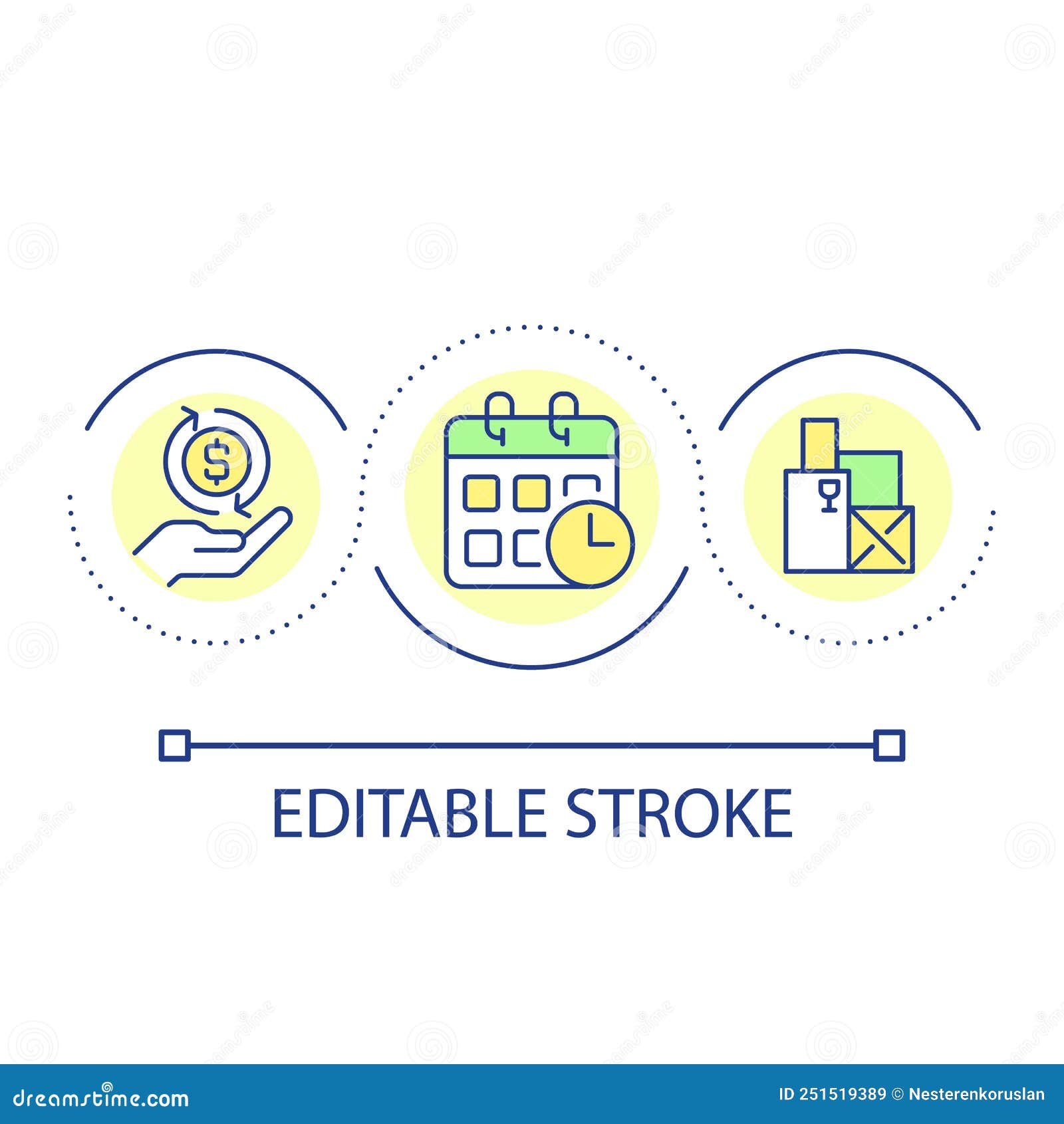 Purchase Order Processes Loop Concept Icon Stock Vector - Illustration ...