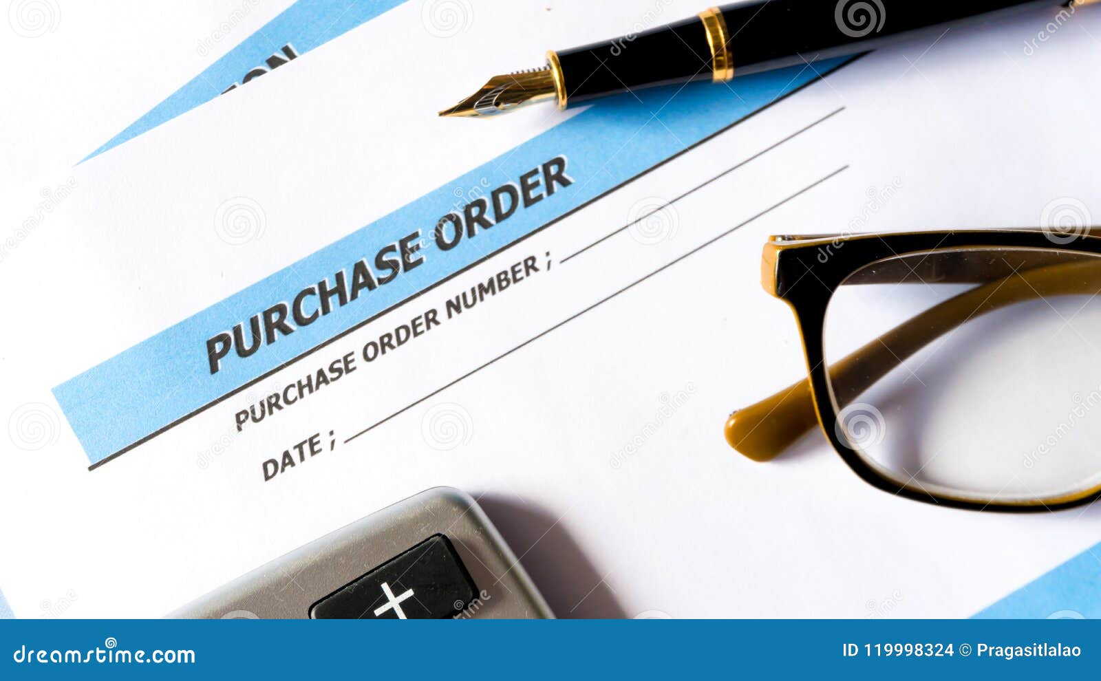 Purchase Order for Procurement Order Document of Business Stock Photo ...