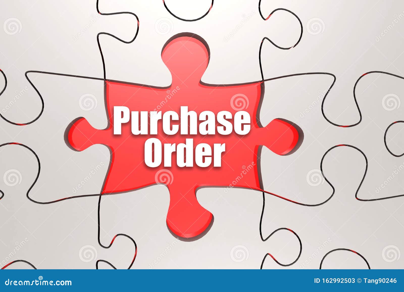 Purchase Order Po Document Paper Work Procurement Vector Illustration ...