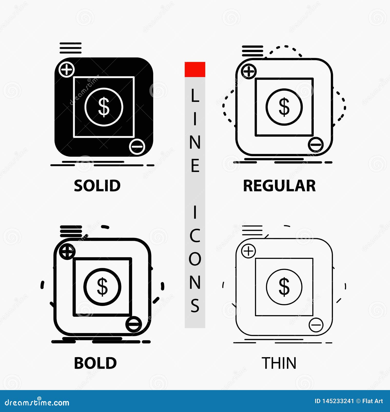 Purchase, Store, App, Application, Mobile Icon in Thin, Regular, Bold ...