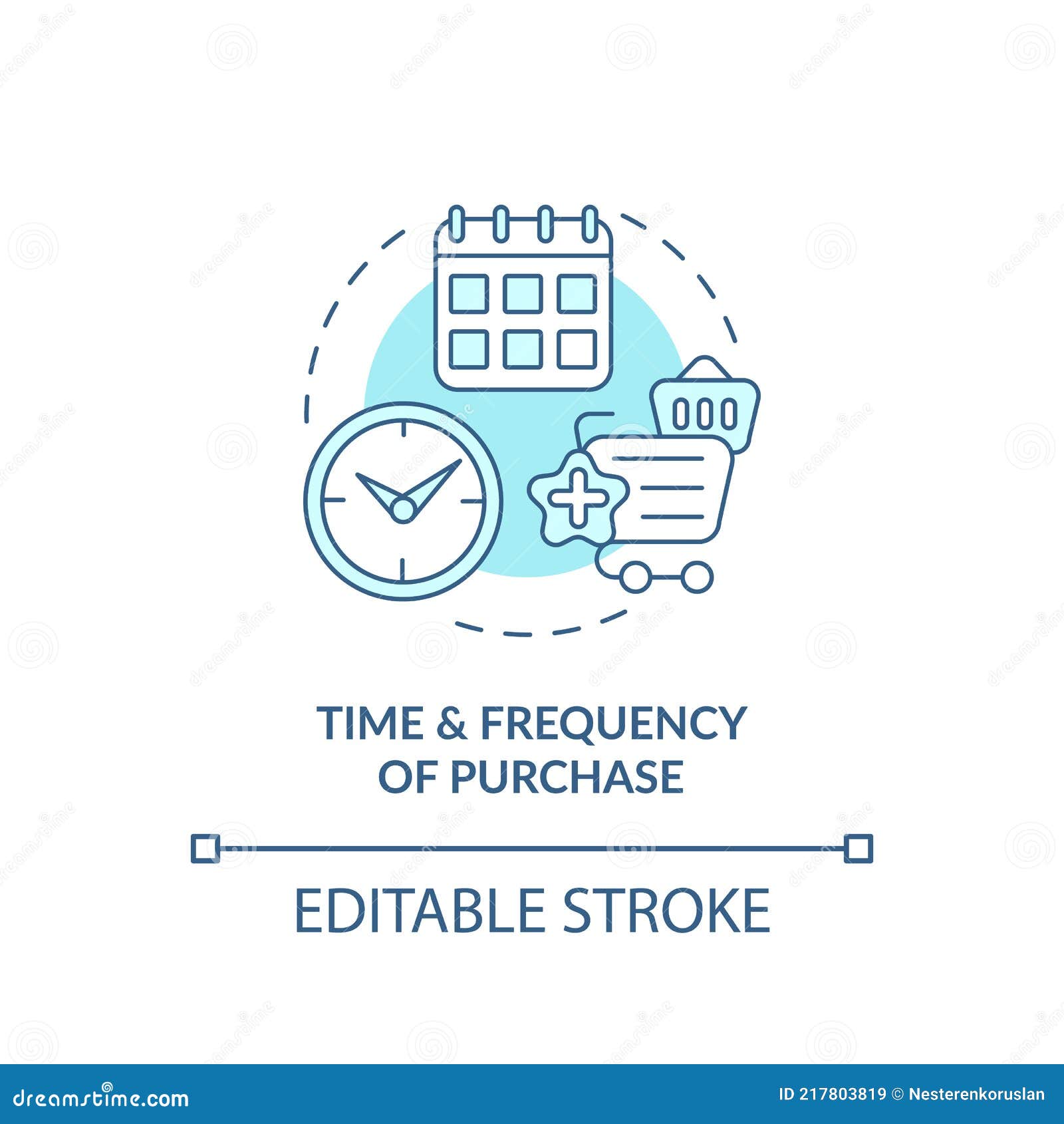 Purchase Time and Frequency Concept Icon Stock Vector - Illustration of ...