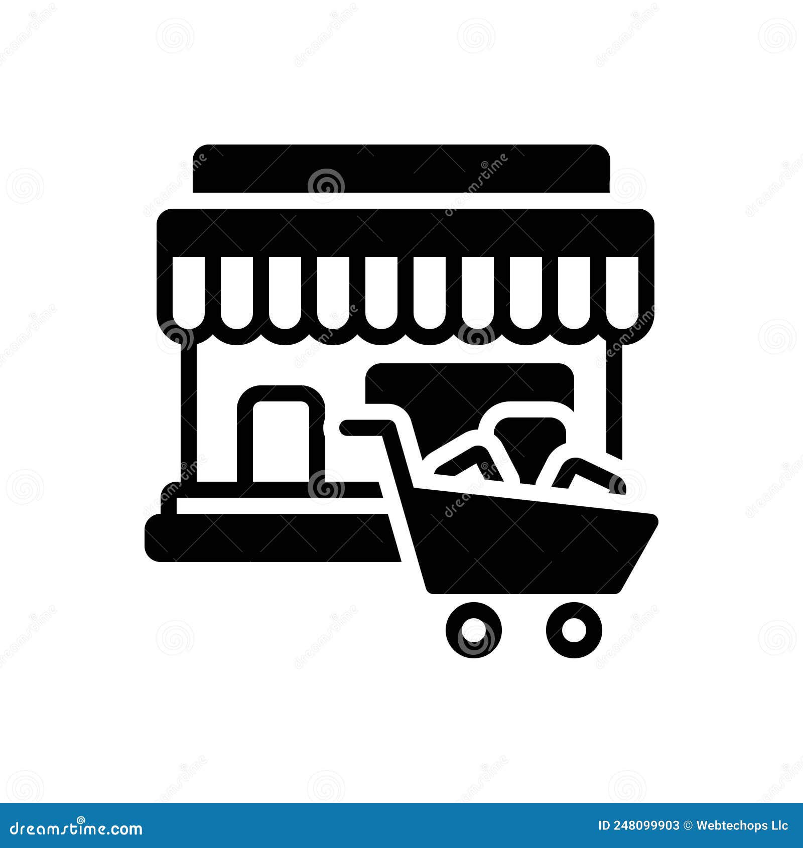 Black Solid Icon for Purchases, Buying and Buy Stock Vector ...
