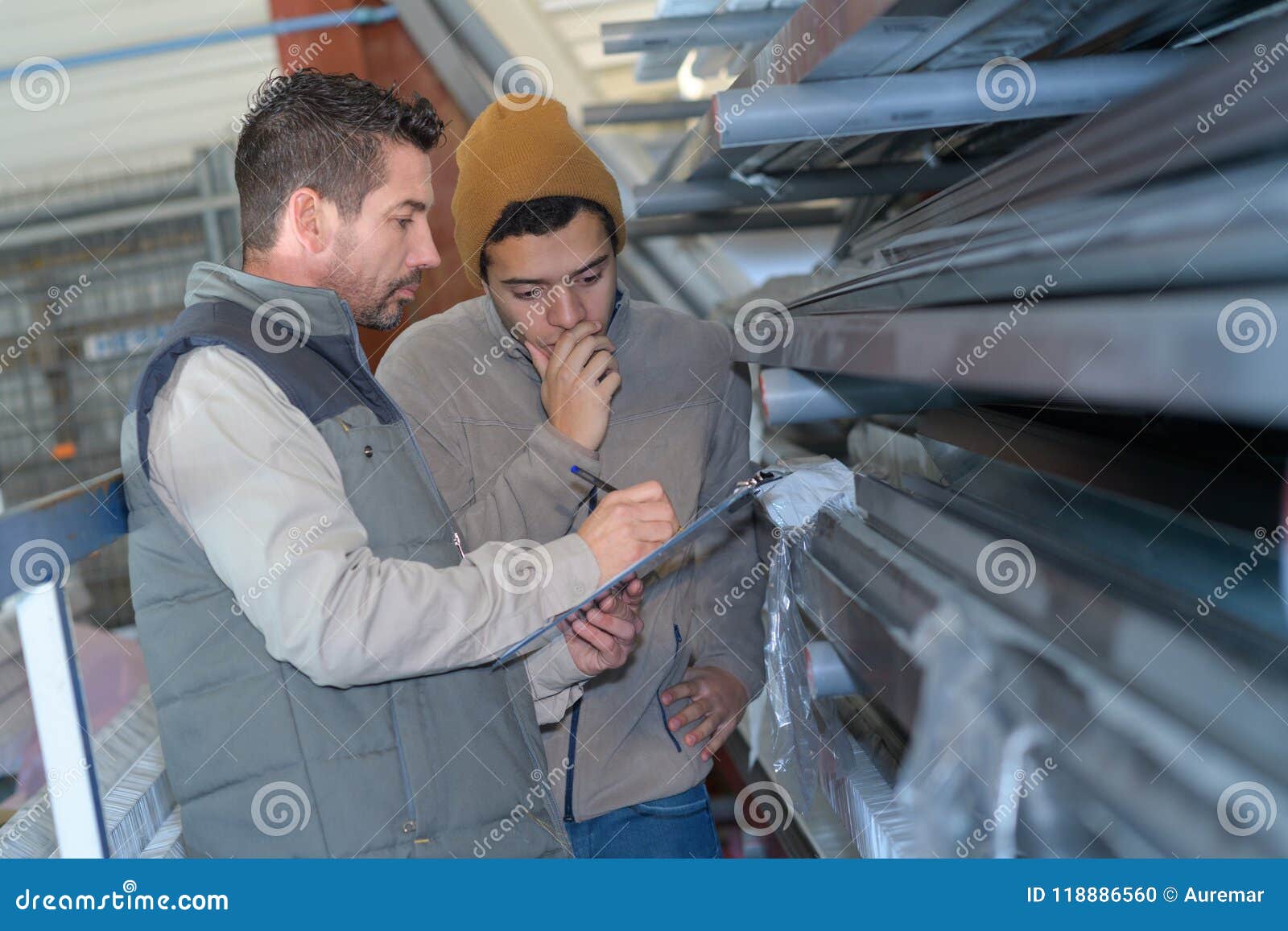 Purchasing Agent and Warehouse Clerk Stock Photo - Image of show ...