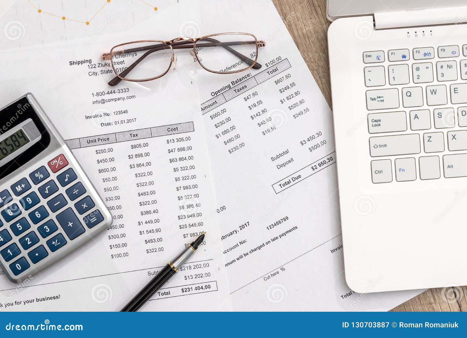 Purchasing Concept with Order Document and Laptop Stock Image - Image ...