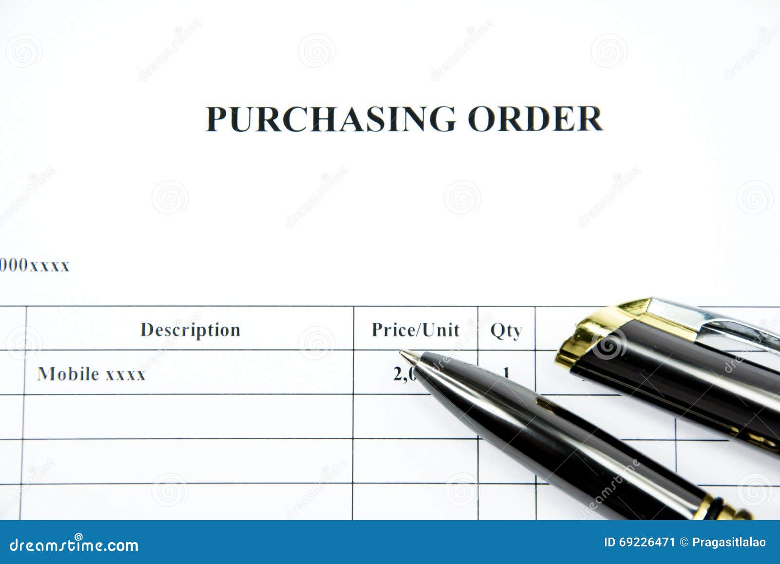 Purchasing Order Sign Background Stock Image - Image of business ...