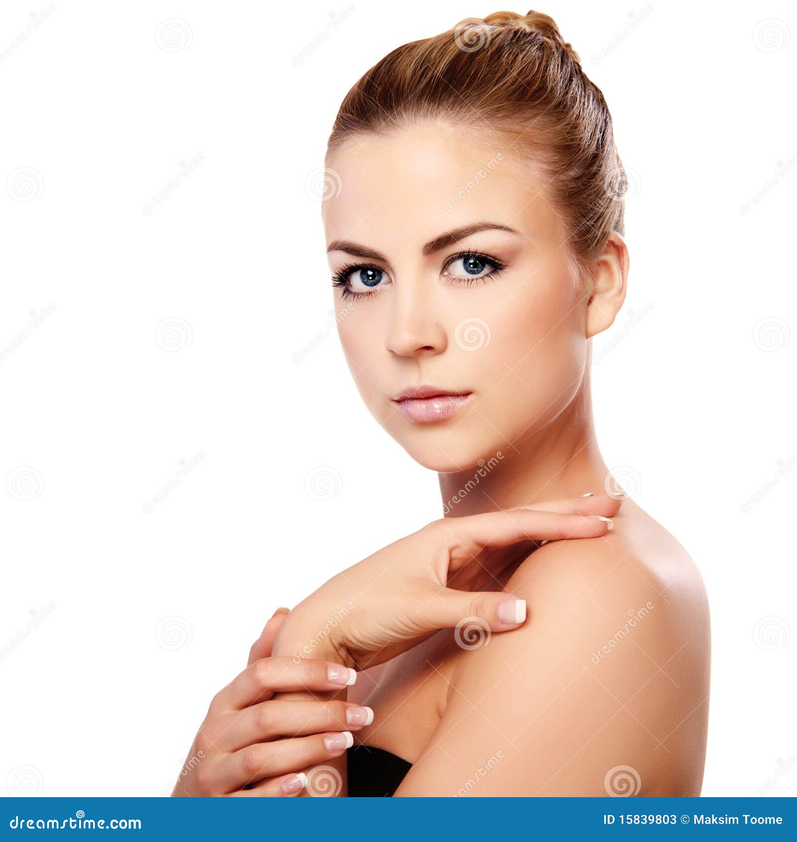 Pure beauty stock image. Image of care, lips, hand, charming - 15839803