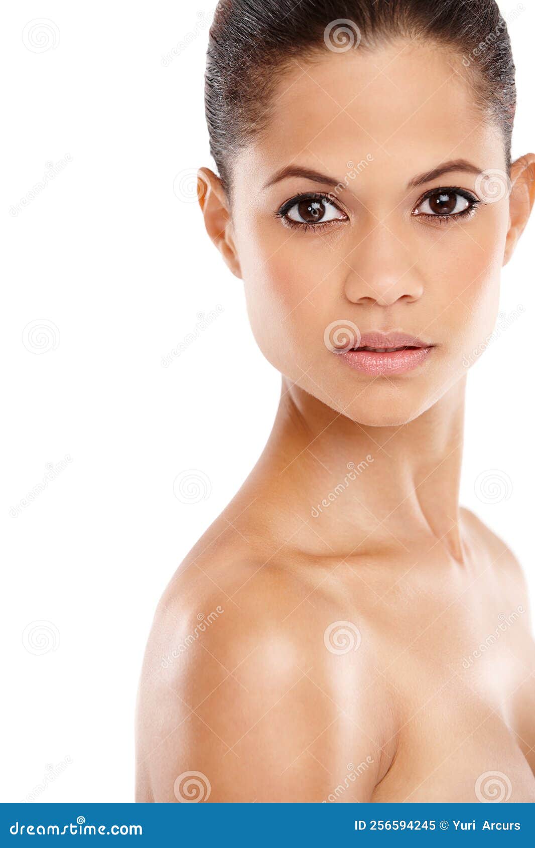 Pure Beauty Cropped Head And Shoulders Portrait Of A Feminine African