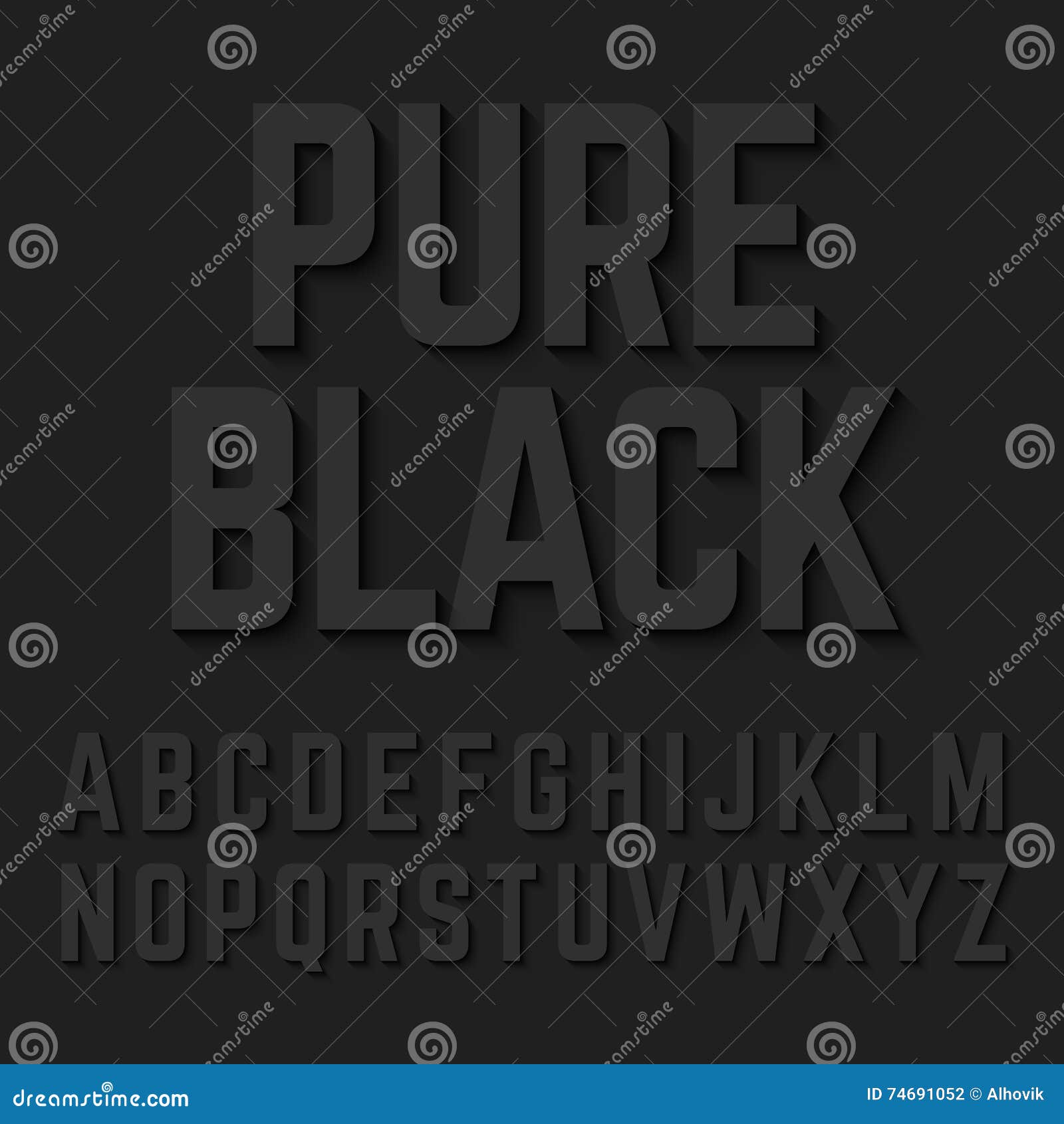 Pure Black Alphabet Letters Stock Vector - Illustration of bold, flat ...