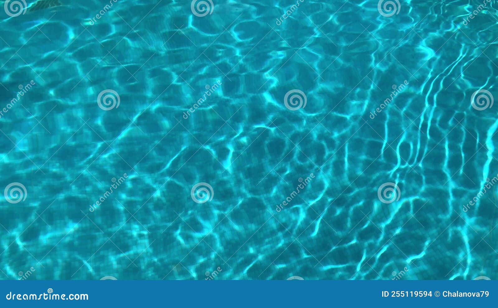 Pure Blue Water in the Pool with Light Reflections. Abstract Background ...