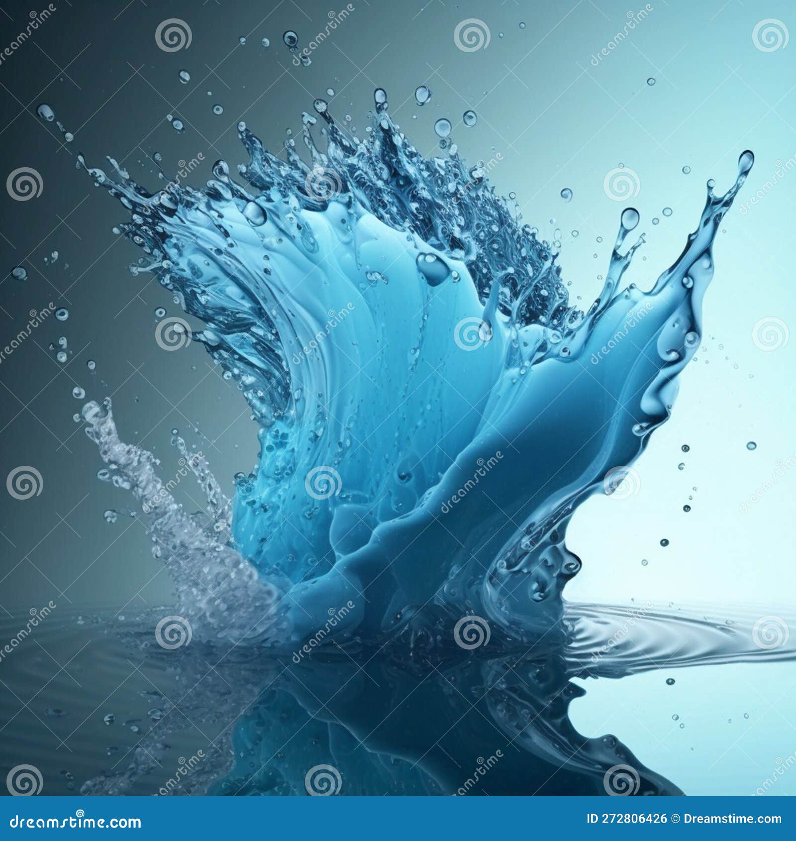 Pure Blue Water Splash Realistic Illustration Stock Illustration ...