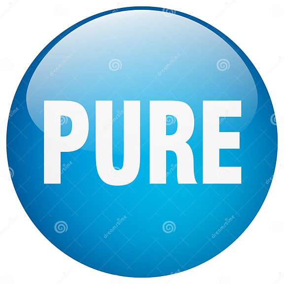 Pure button stock vector. Illustration of round, template - 122792298