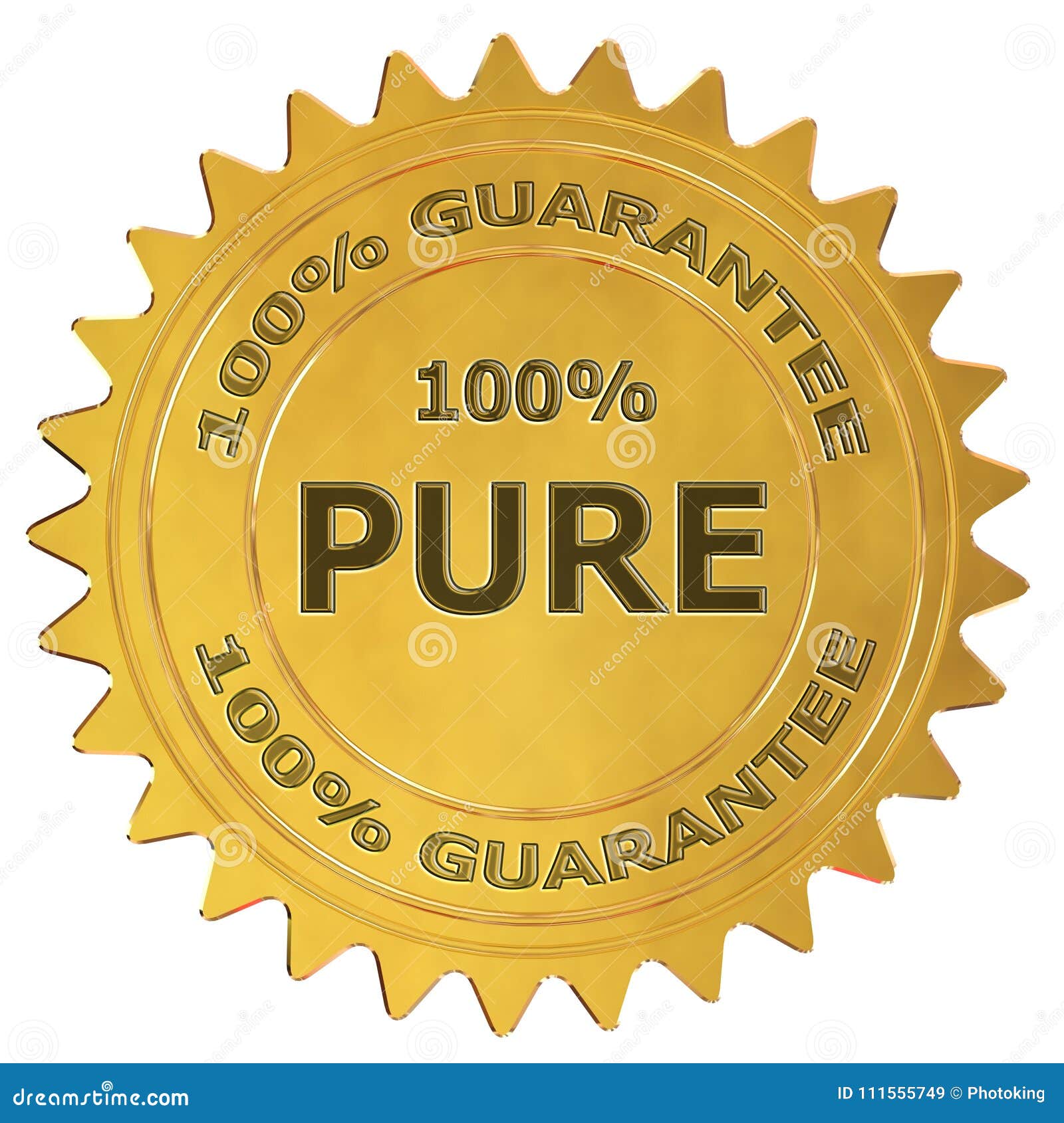 100 pure guarantee label stock illustration. Illustration of approved ...