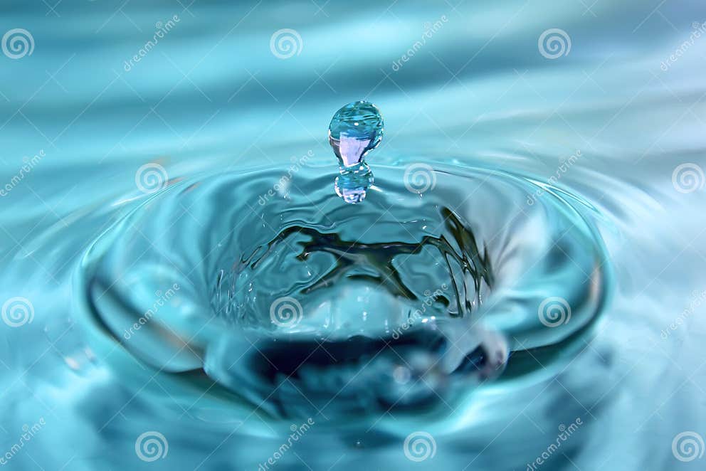 Pure drop of water. stock image. Image of gleam, indigo - 10935649