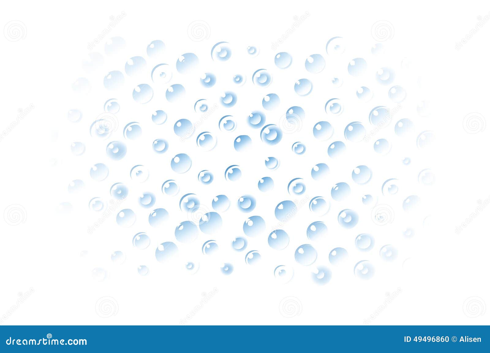 Pure Drops of Water on a White Background Stock Vector - Illustration ...
