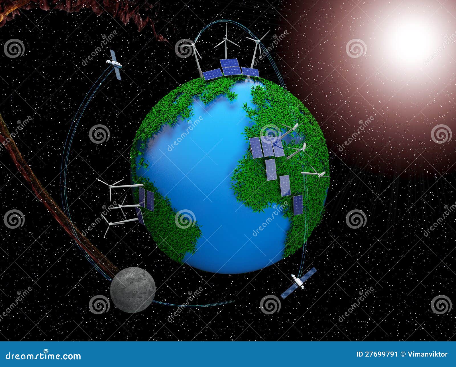 Pure energy stock illustration. Illustration of night - 27699791
