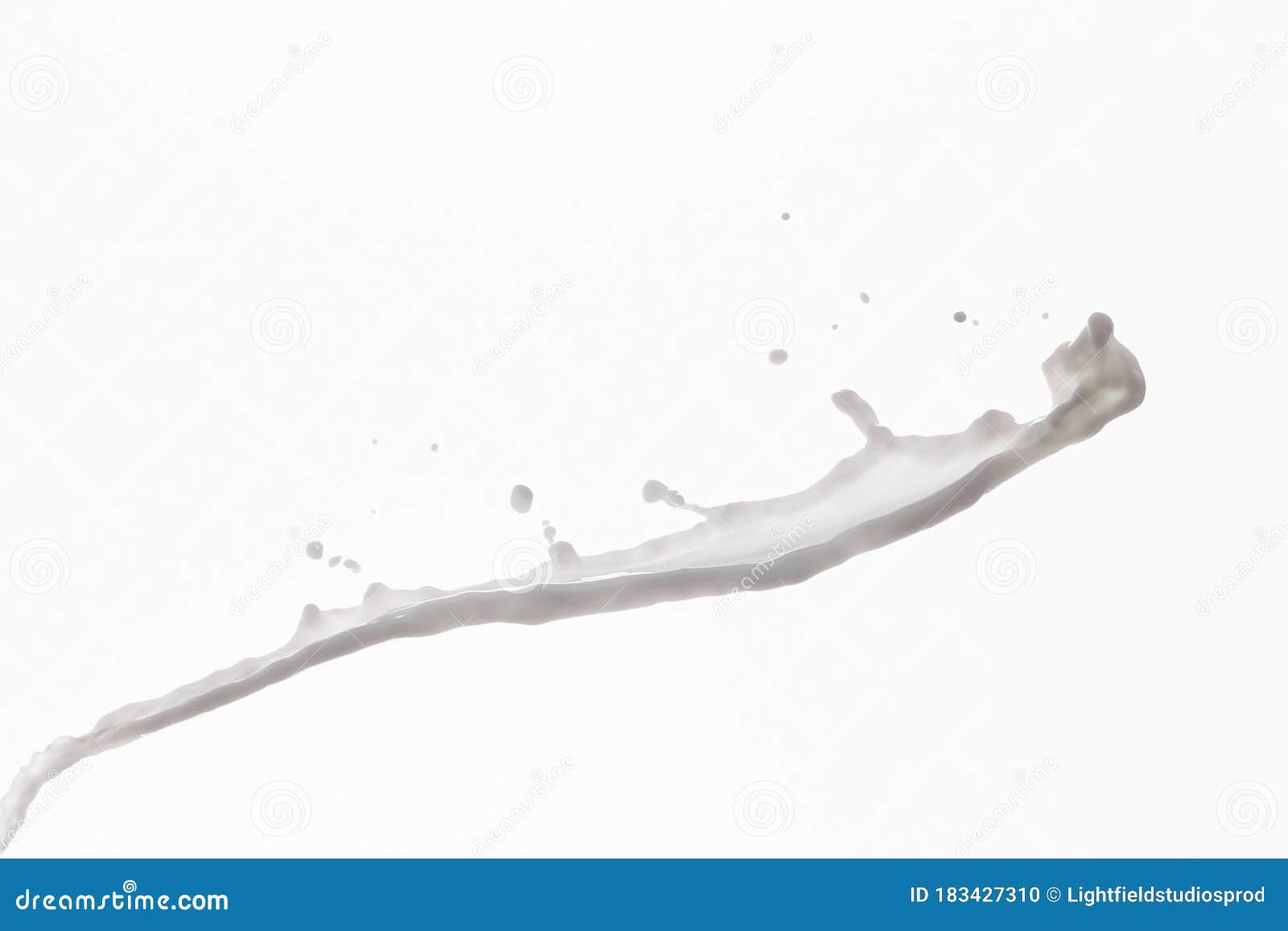 Pure Fresh White Milk Splash Isolated Stock Photo - Image of drink ...