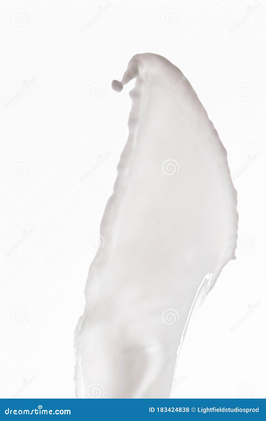 Pure Fresh White Milk Splash Isolated Stock Photo - Image of flow, wave ...
