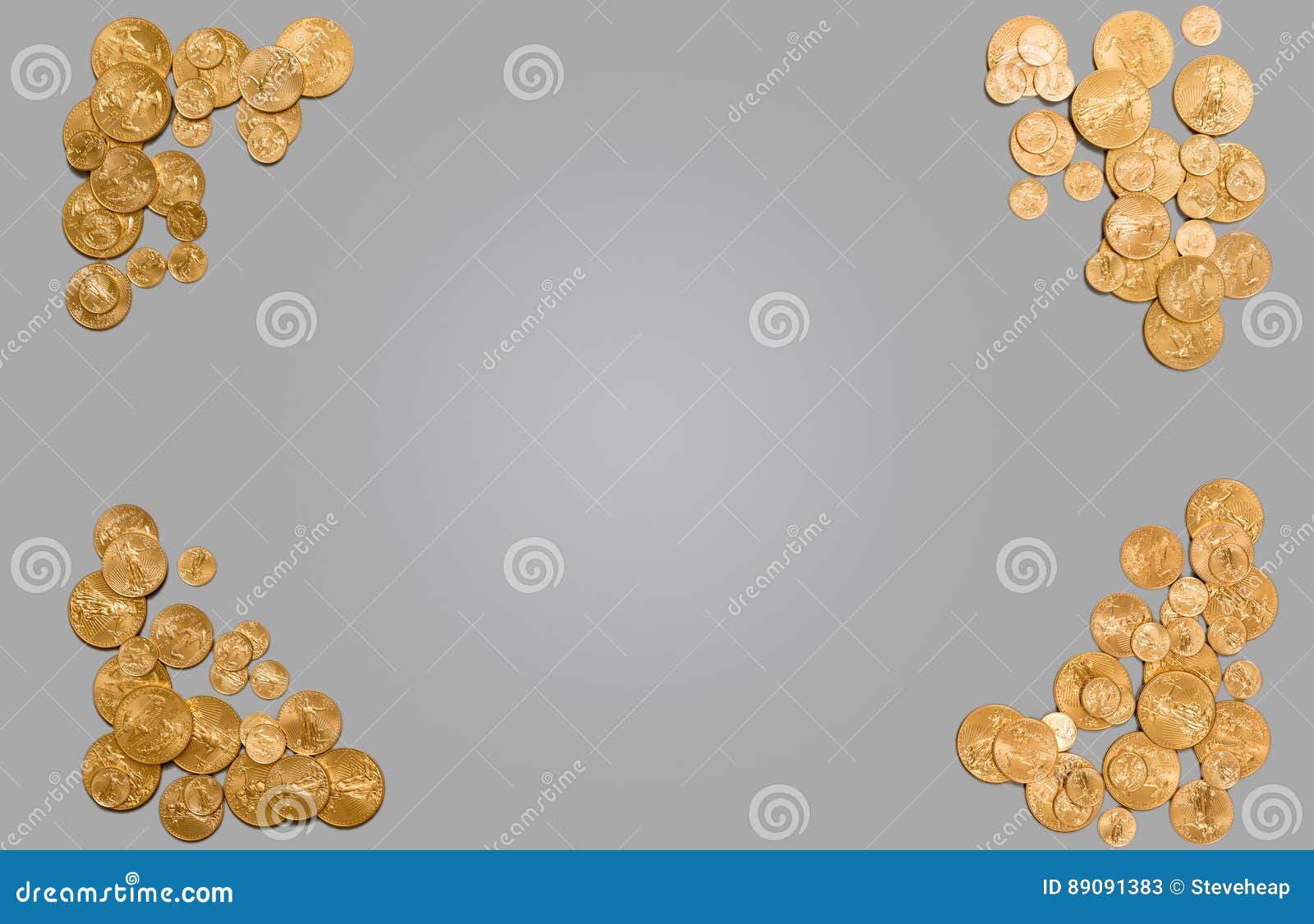 Pure Gold Coins Forming Edge of Background Stock Image - Image of ...