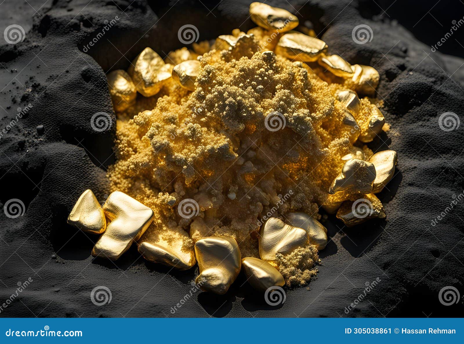 Pure Gold from the Mine that Stock Illustration - Illustration of ...