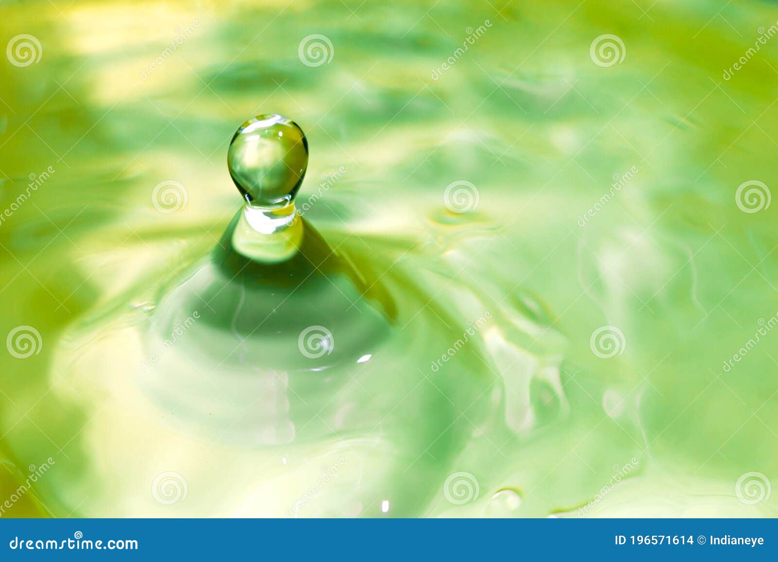 Pure Green Water Drop Bouncing Background Stock Photo - Image of clear ...