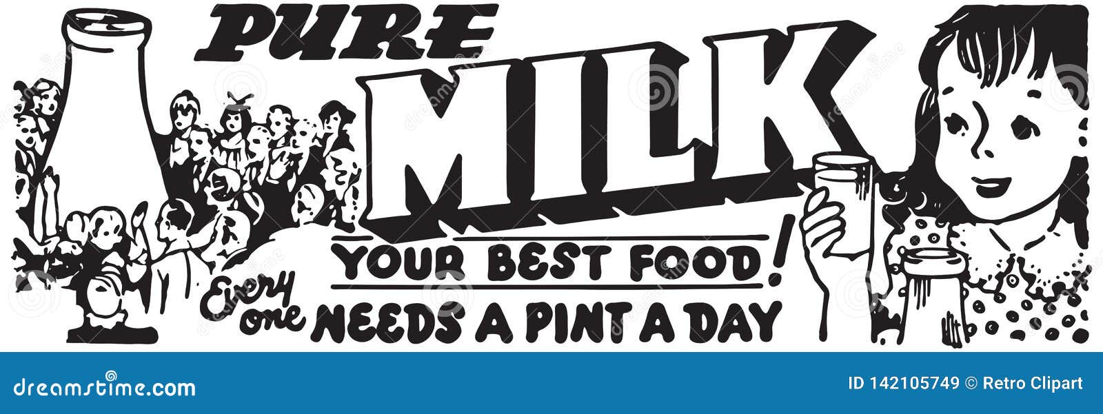 Pure Milk stock illustration. Illustration of farms - 142105749