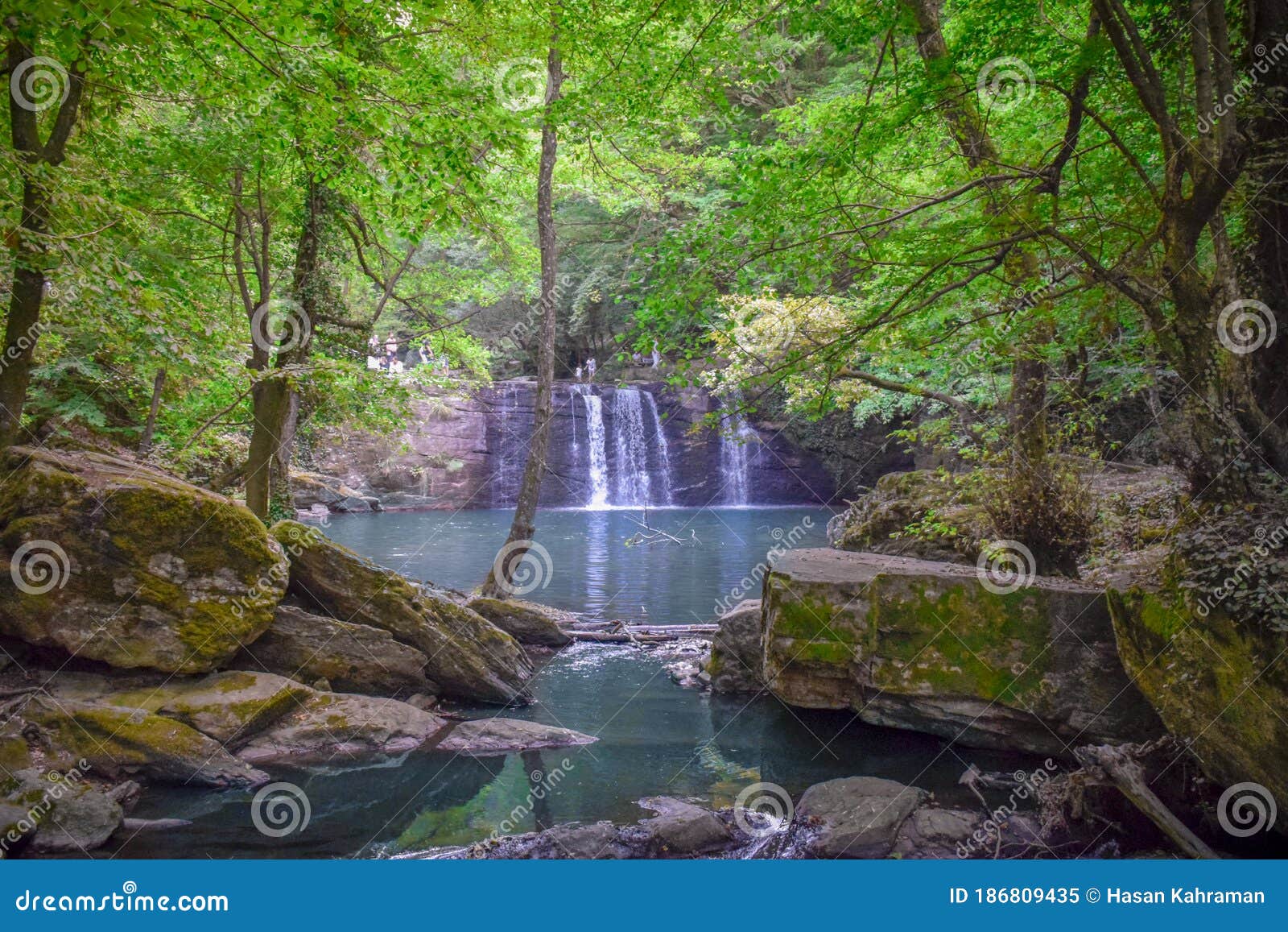 Pure Nature, Waterfall in the Forest Stock Image - Image of autumn ...