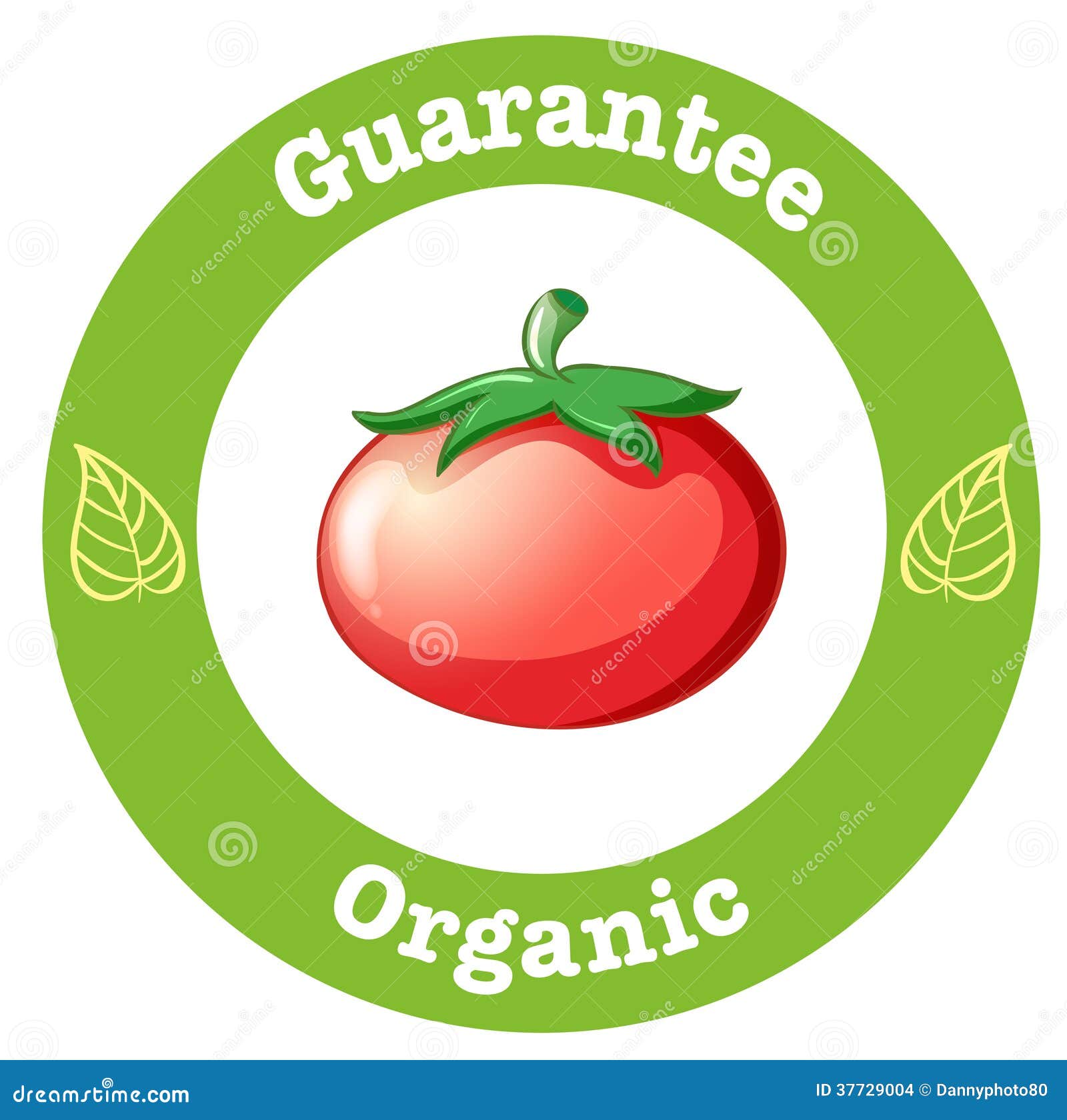 A Pure Organic Label with a Red Tomato Stock Vector - Illustration of ...