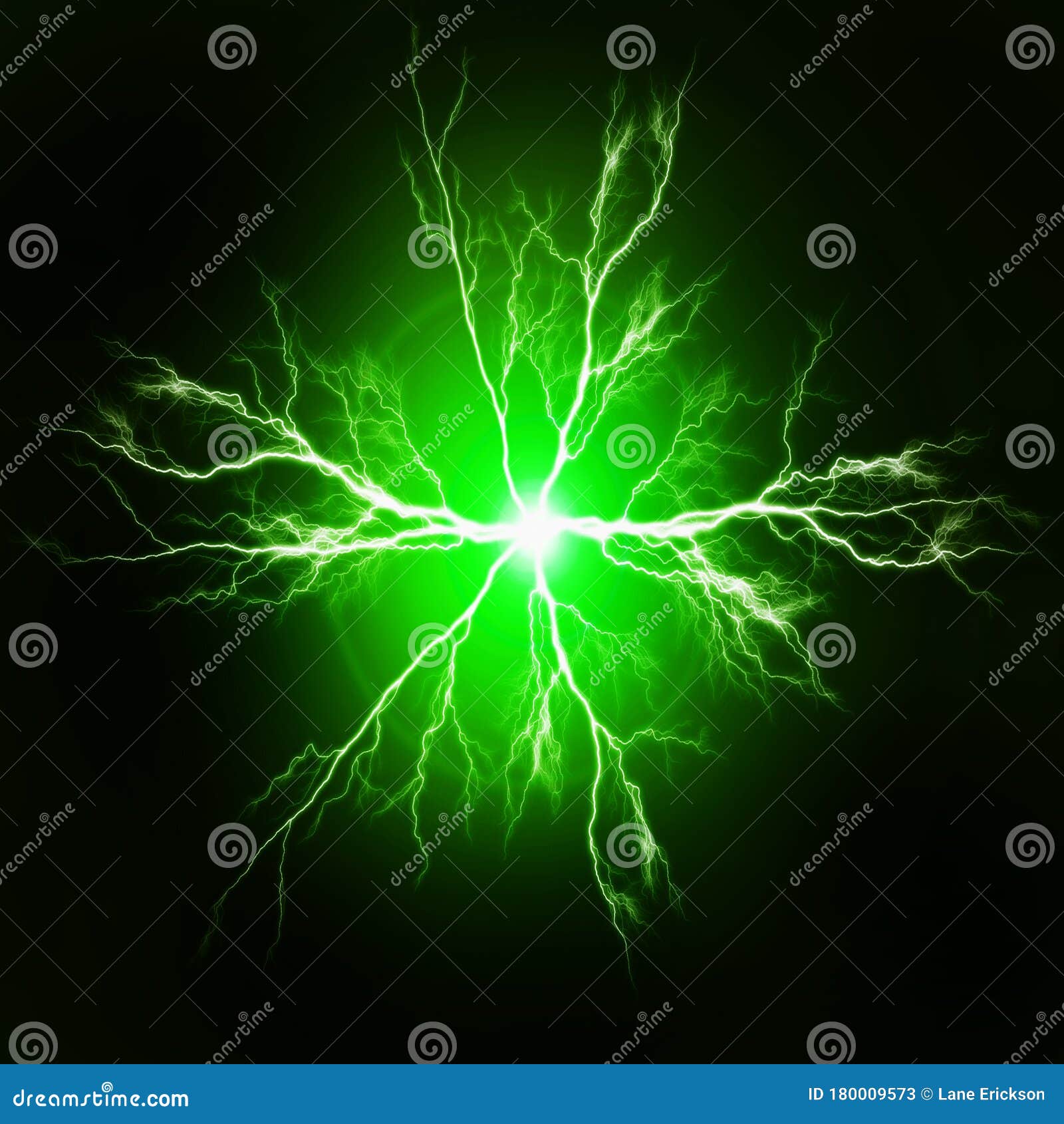 Pure Power and Electricity Green Stock Image - Image of dark ...