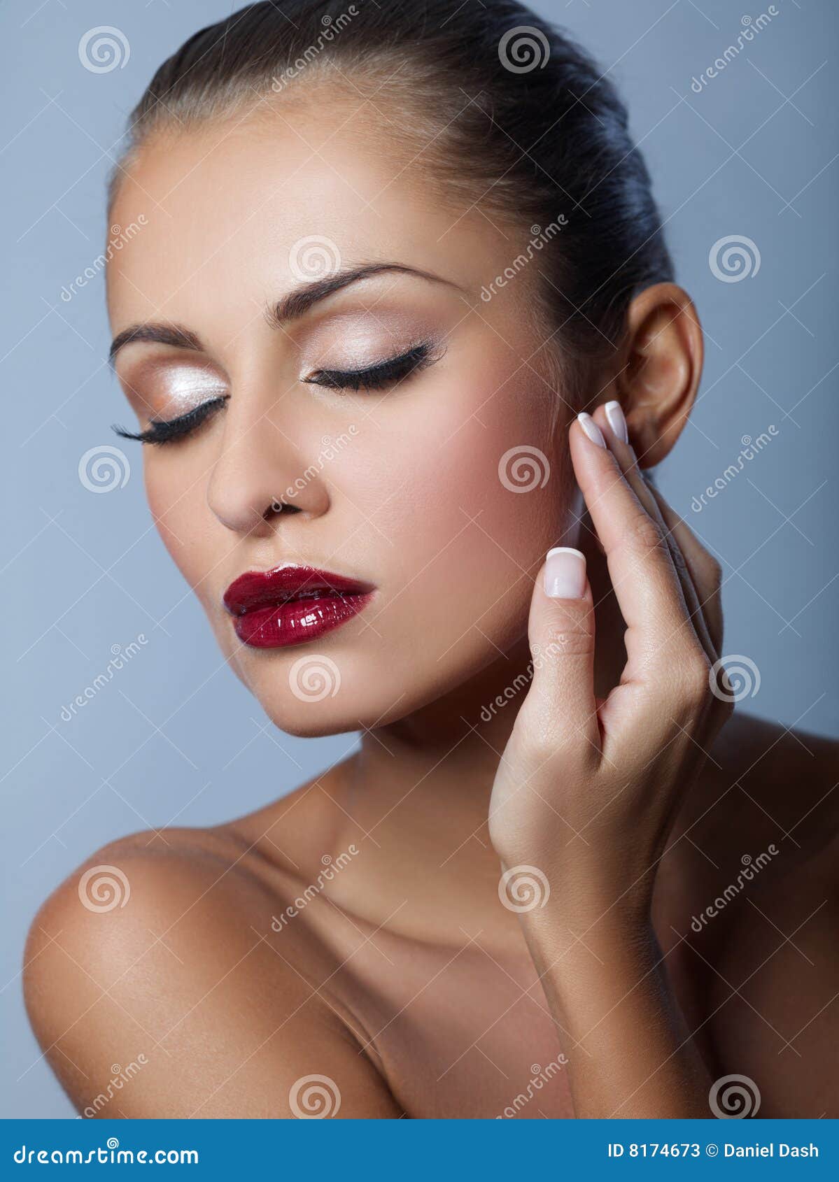 Pure stock image. Image of glamour, head, model, eyes - 8174673