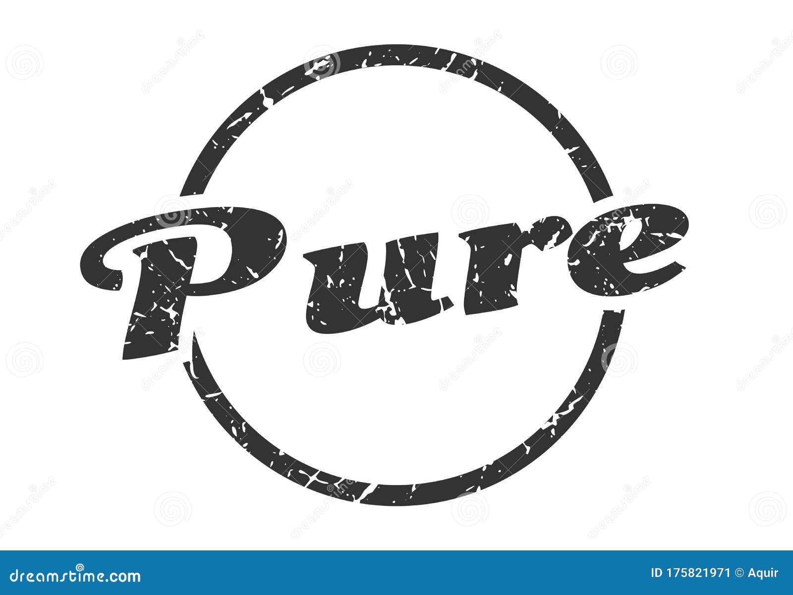 Pure Sign. Pure Round Vintage Stamp Stock Vector - Illustration of ...