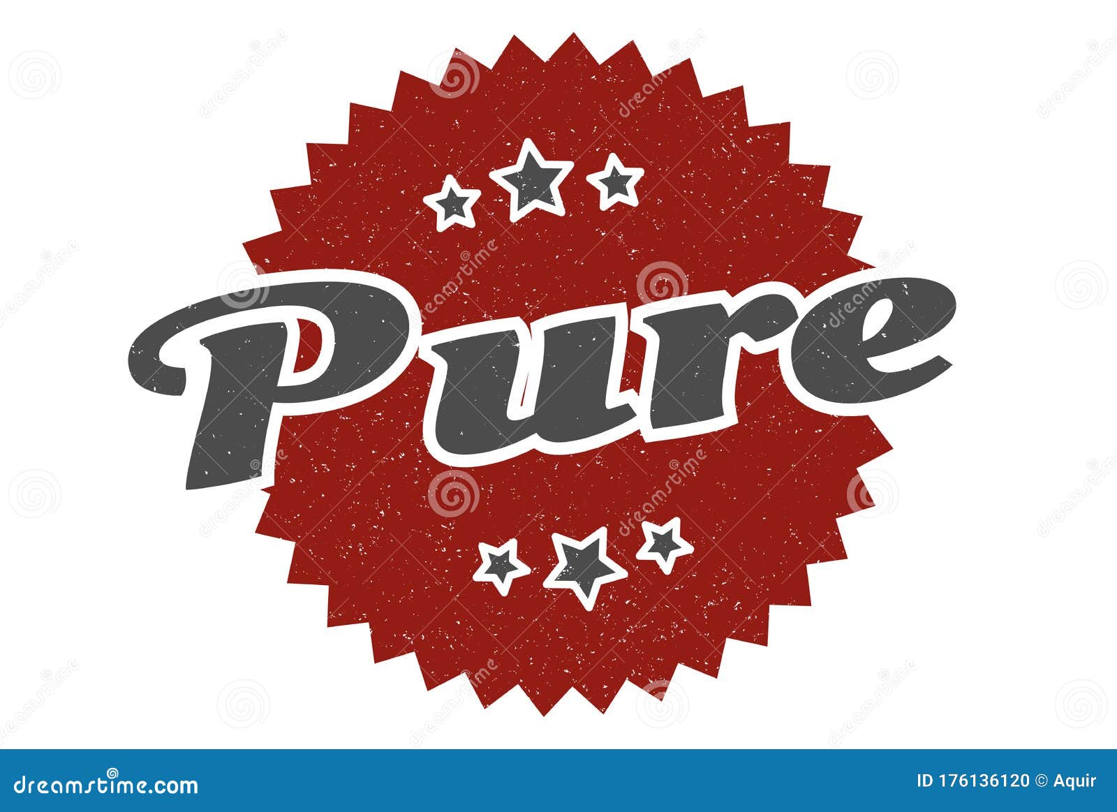 Pure Sign. Pure Vintage Retro Label Stock Vector - Illustration of ...