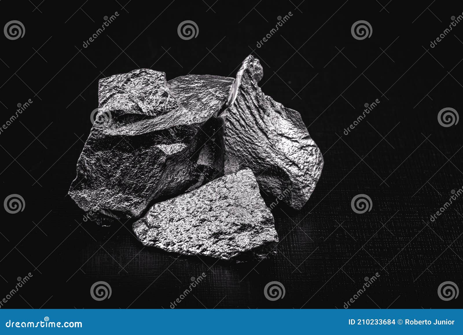 Pure Silicon Stones Isolated on Black Background Stock Photo - Image of ...