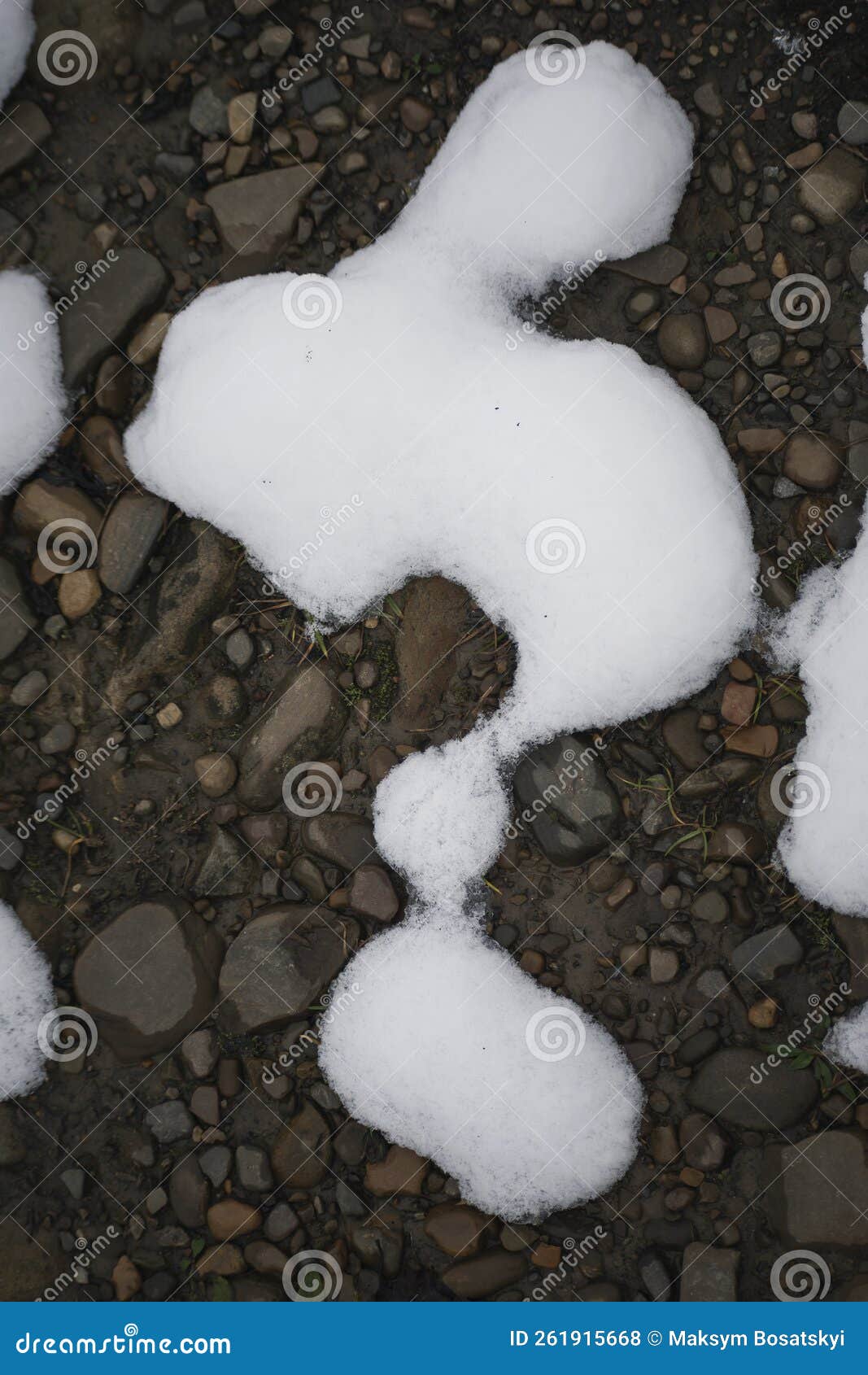Pure snow on the road stock photo. Image of winter, drift - 261915668