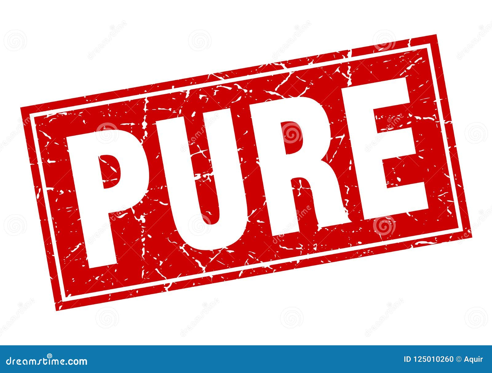 Pure stamp stock vector. Illustration of grungy, square - 125010260