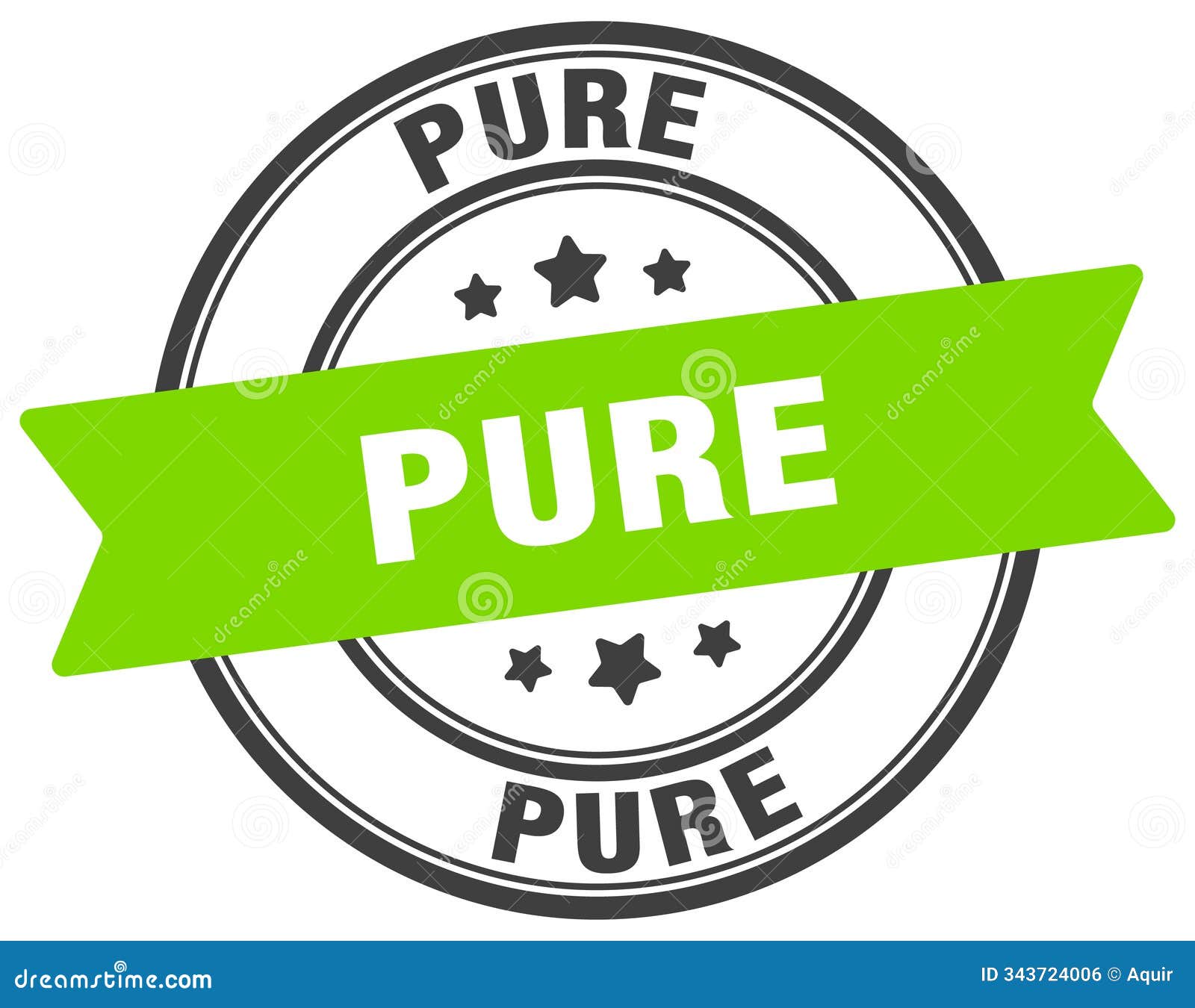 Pure Stamp. Pure Label on Transparent Background. Round Sign Stock ...