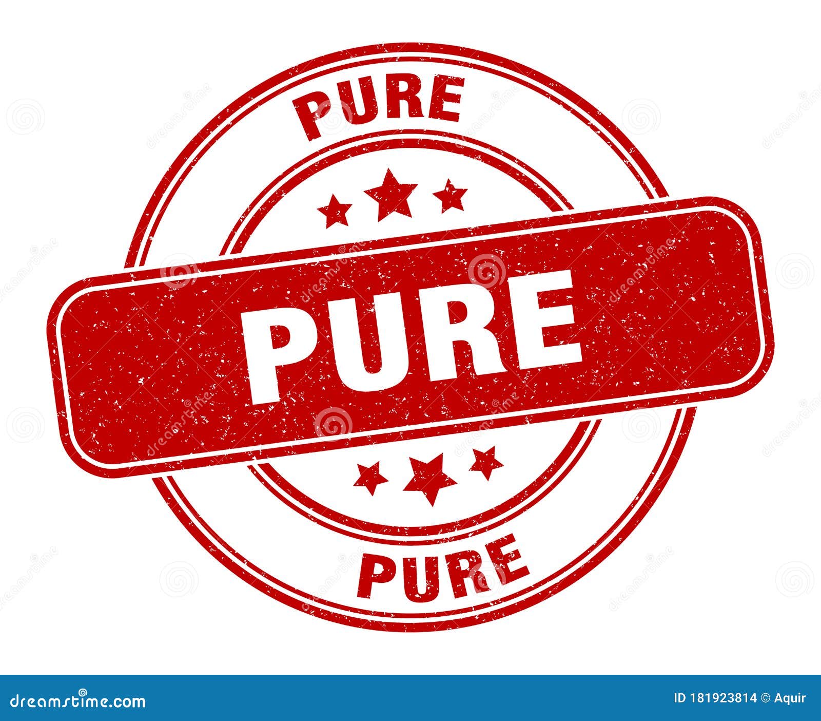 Pure Stamp. Pure Round Grunge Sign Stock Vector - Illustration of seal ...