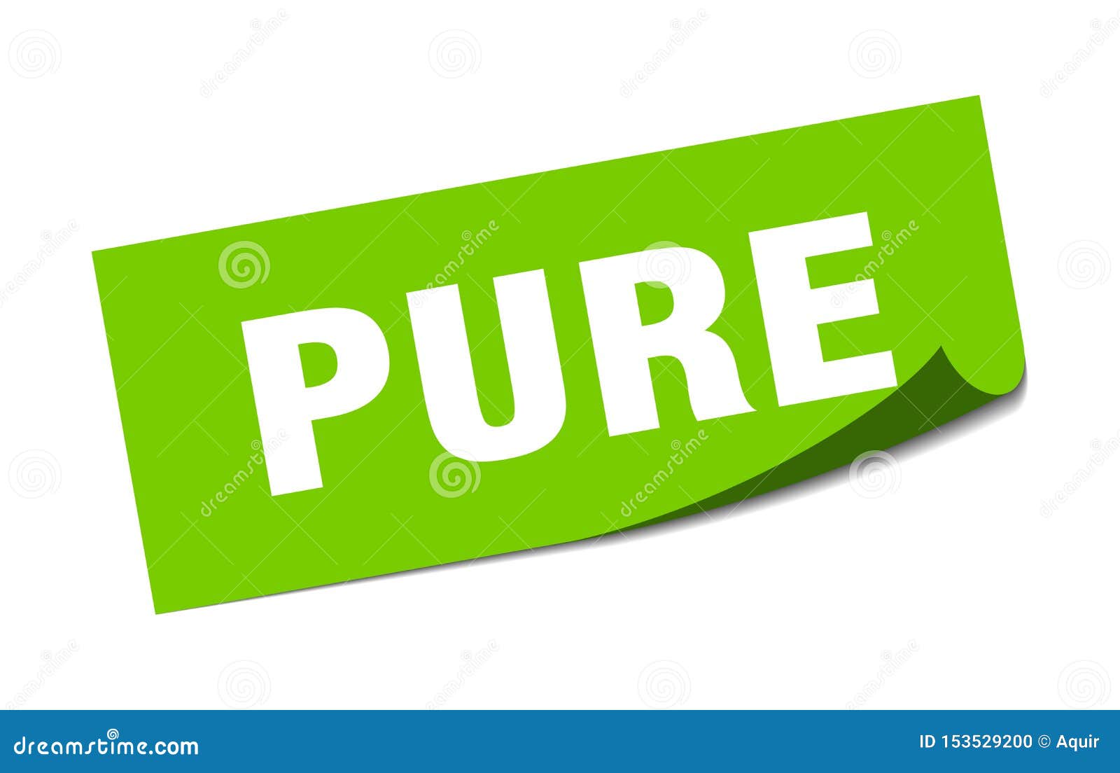 Pure sticker. stock vector. Illustration of peel, emblem - 153529200