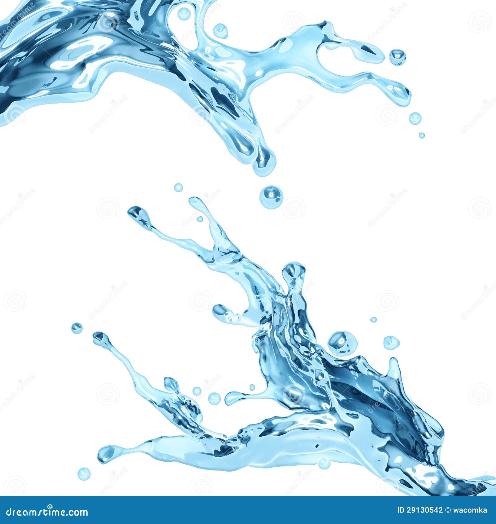Pure Still Drinking Water Dynamic Splash Stock Photo - Image of ...