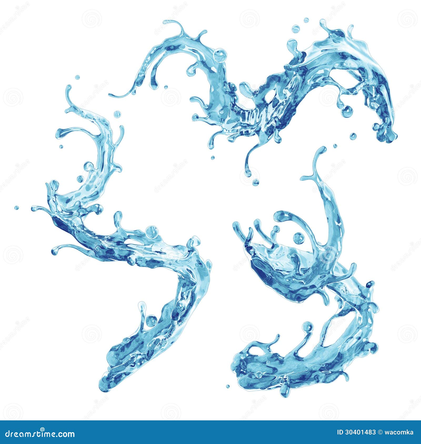 Pure Still Drinking Water Dynamic Splash Stock Image - Image of energy ...