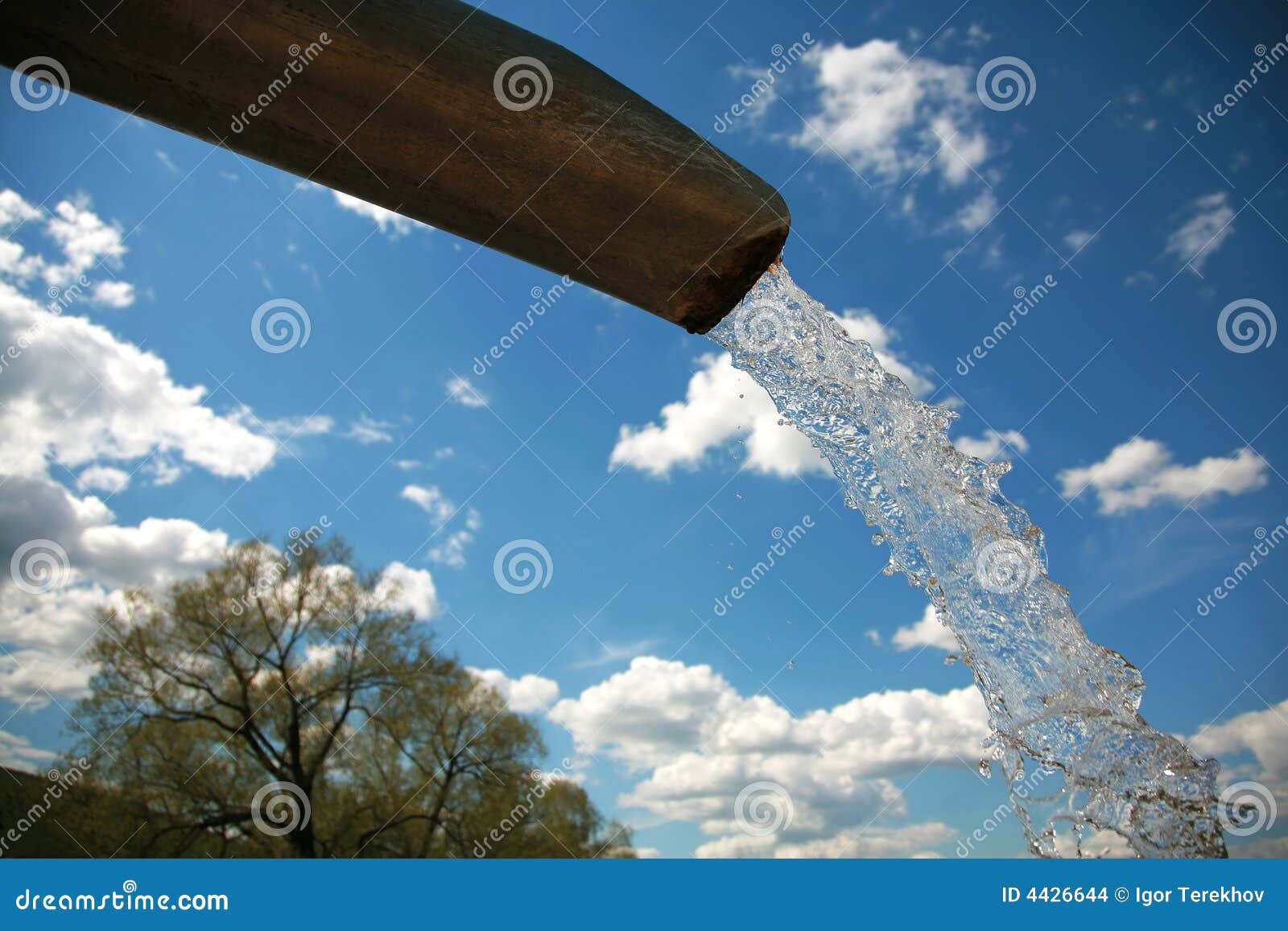 Pure water stock photo. Image of flow, clean, liquid, culvert - 4426644