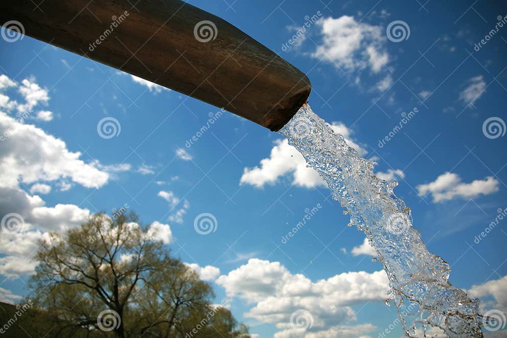 Pure water stock photo. Image of flow, clean, liquid, culvert - 4426644