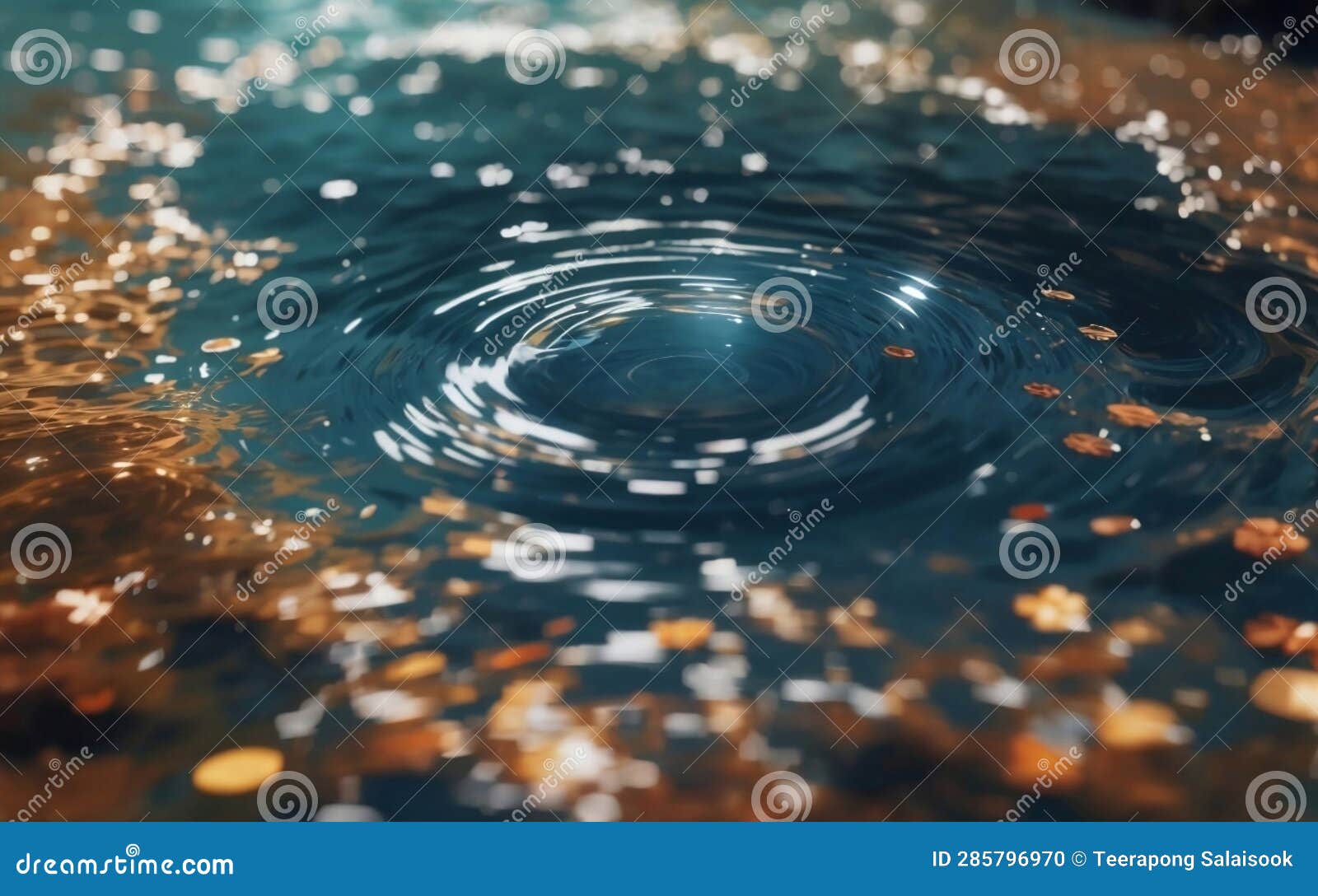 Pure Water Drop Background, Generative AI Illustration Stock ...